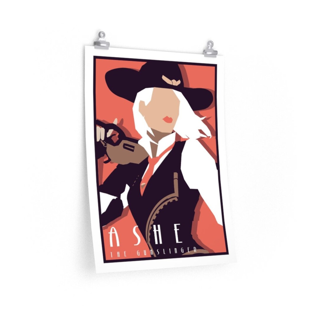 Ashe the Gunslinger Modern Poster Art - Etsy