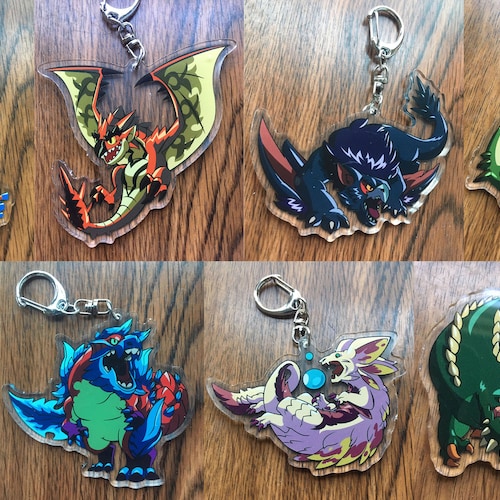 Monster Hunter 2 Clear Acrylic Charm double Sided - Etsy