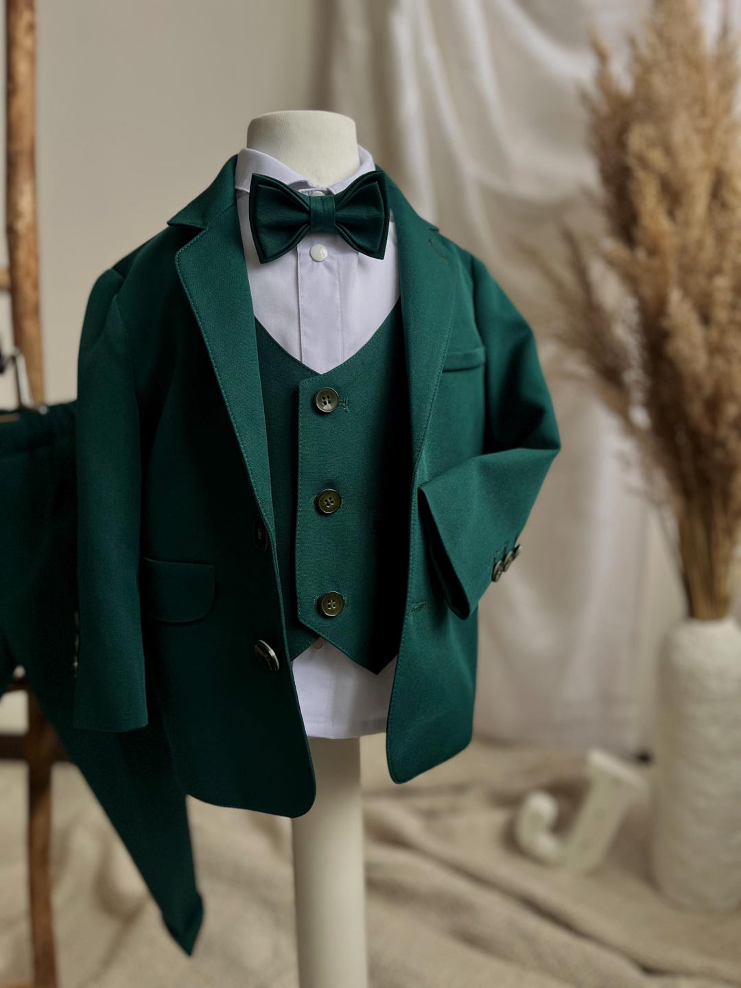 Green Classic Suit FULL SET (0-9 Y.O.) for Boys – Green Boys Suit Set ...