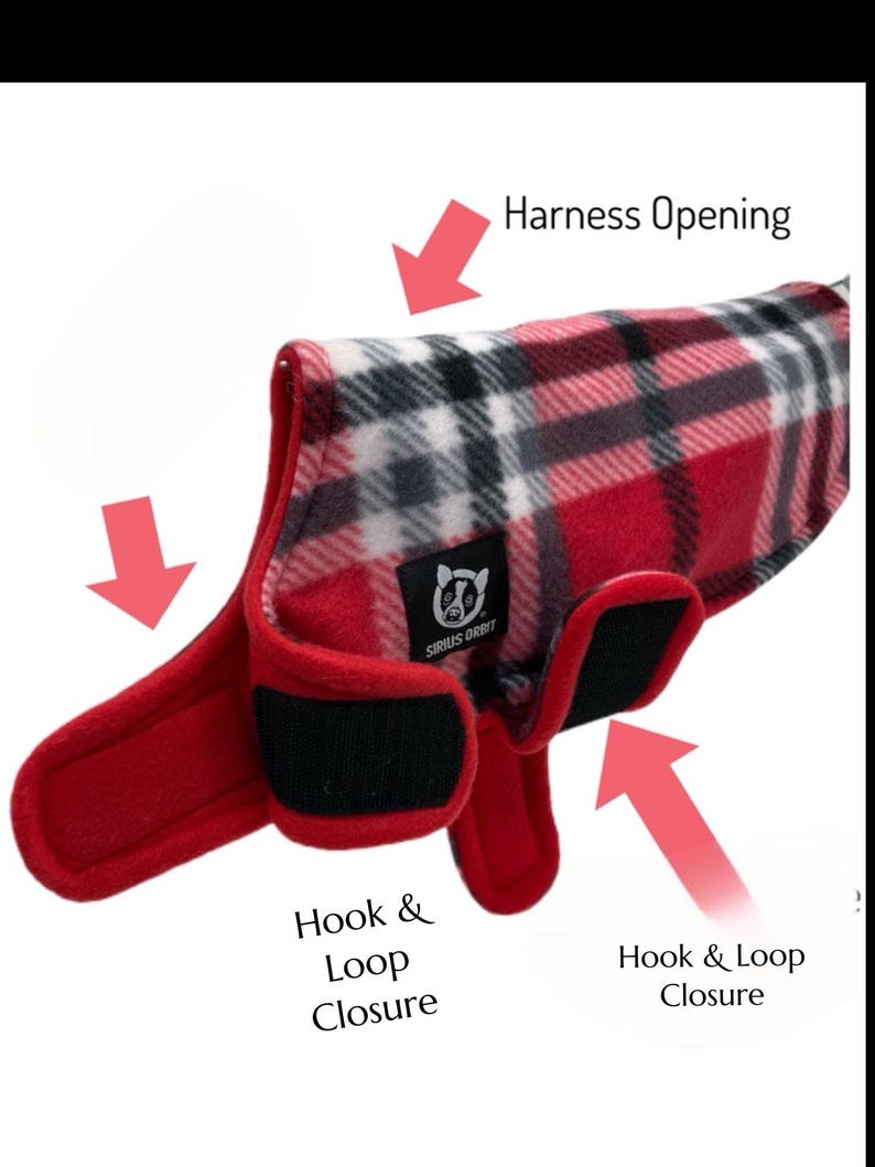 Waterproof Reversible Dog Coat: Plaid Fleece, Calming Wrap, Animal ...
