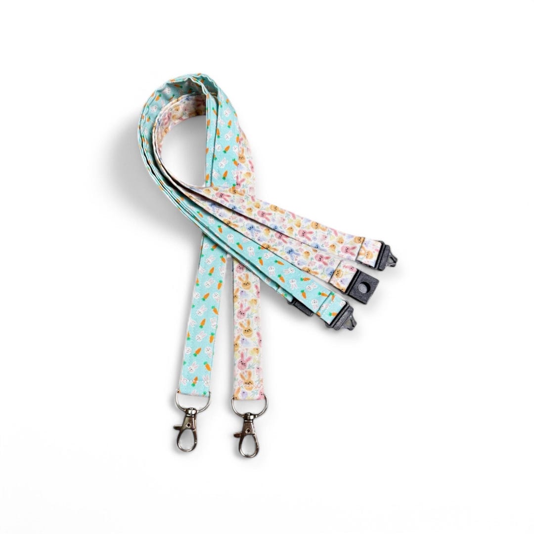 Easter Lanyard, Breakaway Lanyard, ID and Badge Lanyard, Spring Print ...