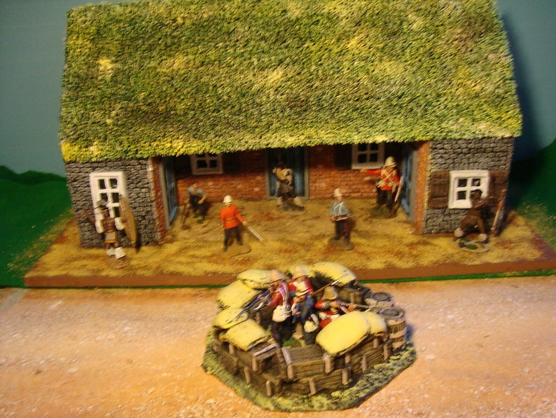 T5 Rourkes Drift Redoubt Resin. for Zulu War Painted. Sandbags and ...