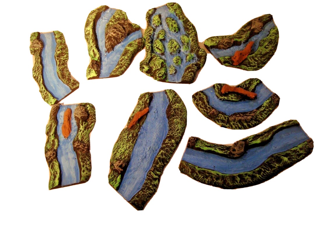 Modular River Terrain Set – Realistic Water Scenery for 6mm up to 28mm ...