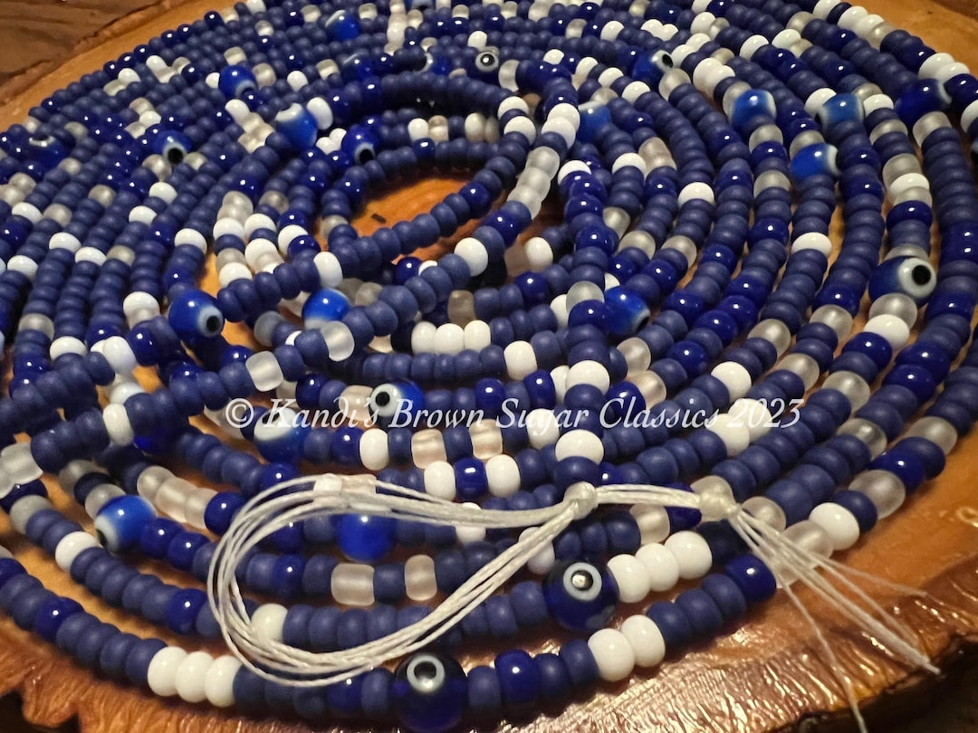 Blue Evil Eye Waist Beads - Etsy