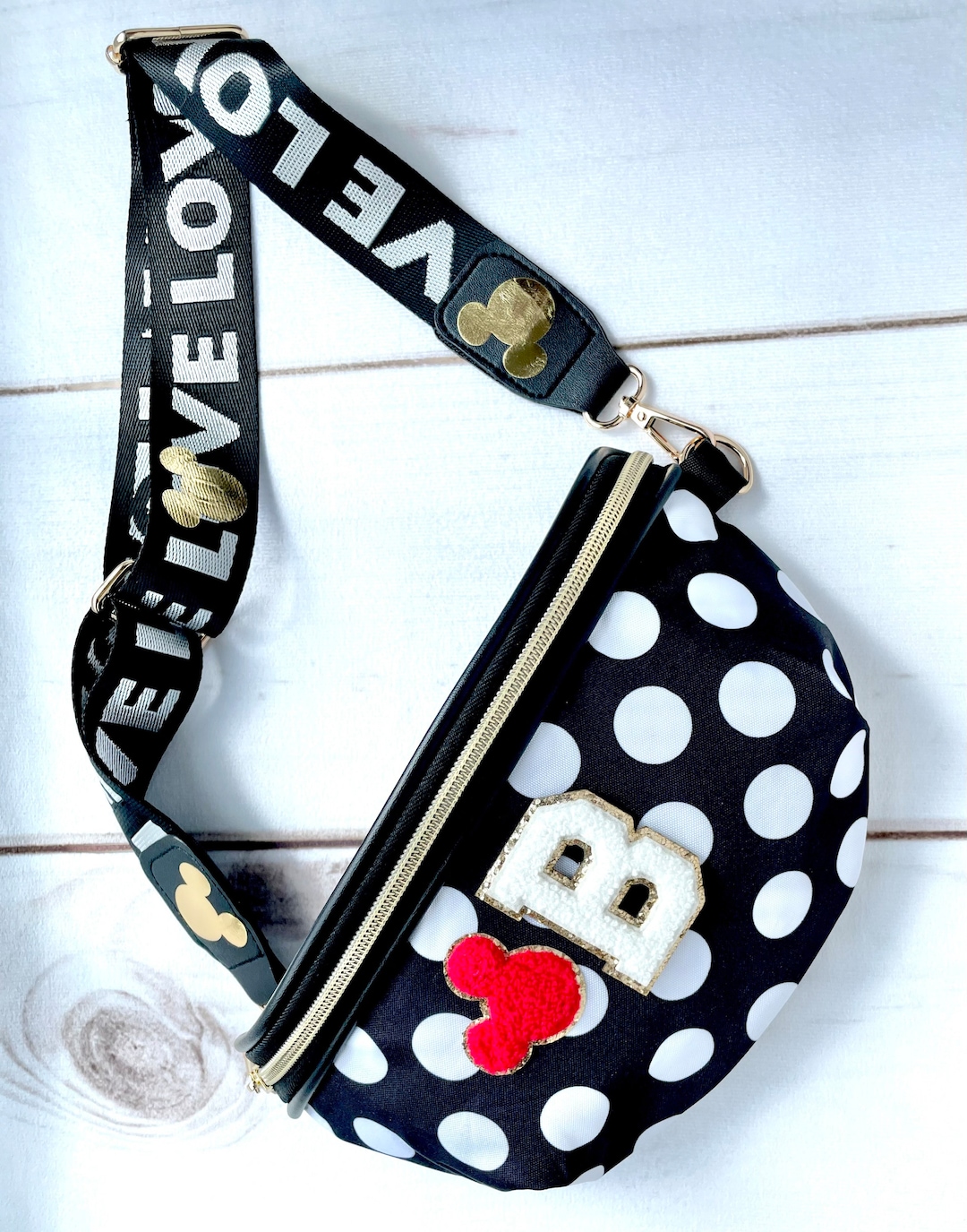 Black Personalized Mickey Mouse Fanny Pack - Etsy