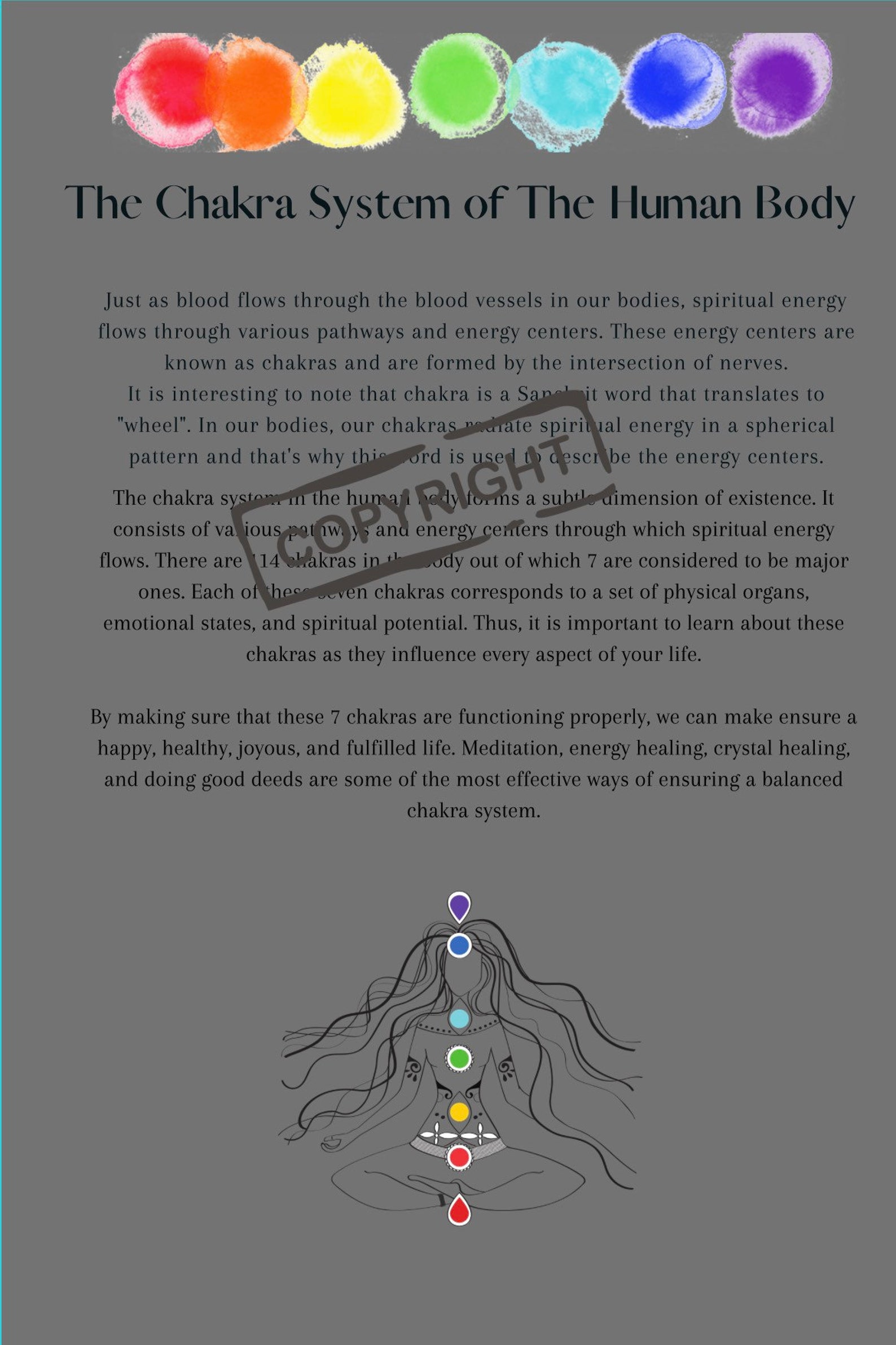 Chakra Journal A Beginner's Guide to the 7 Chakras Digital Chakra ...