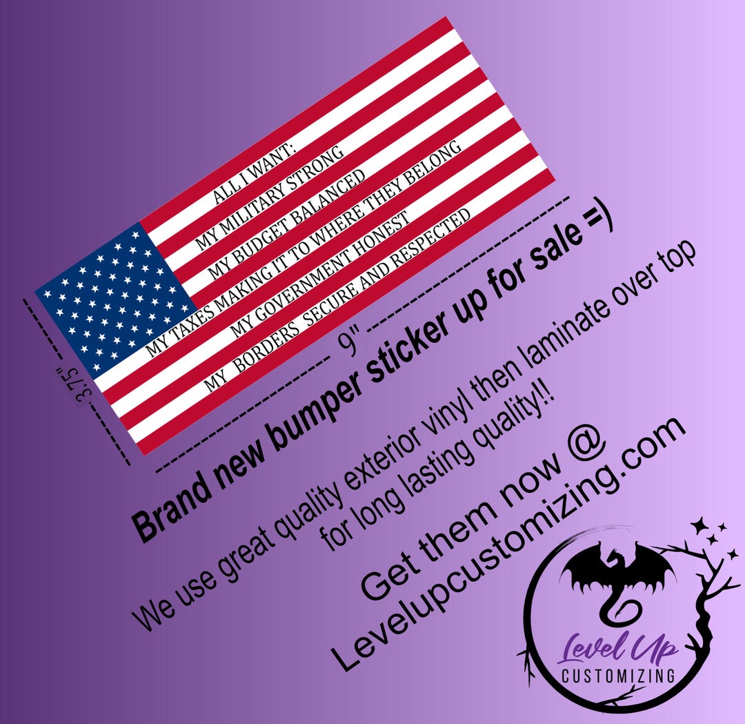 Patriotic Bumper Sticker for Those Fed up With Our Government. - Etsy