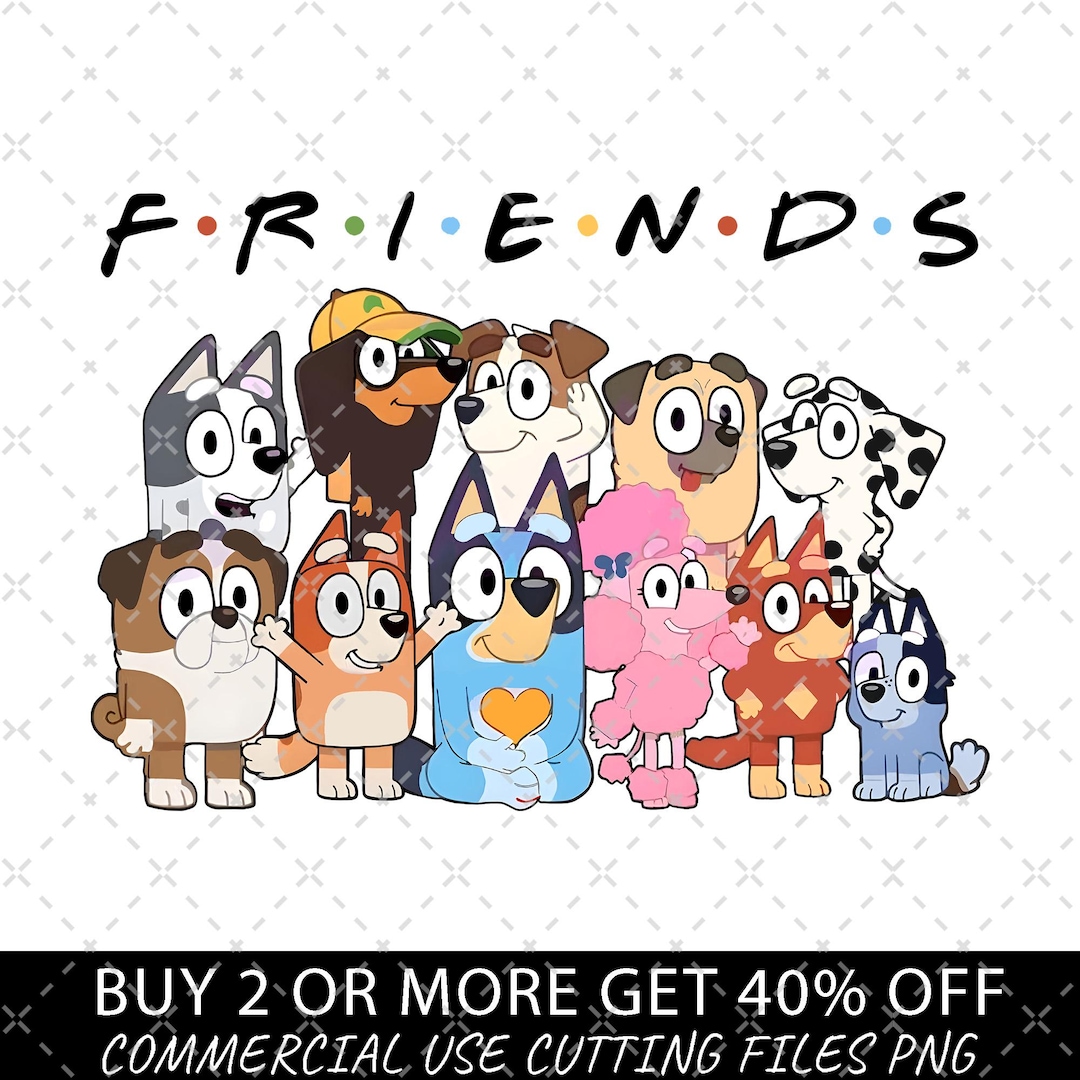 Bluey Friends PNG, Bluey Family Png, Decal Files, Vinyl Stickers, Car ...