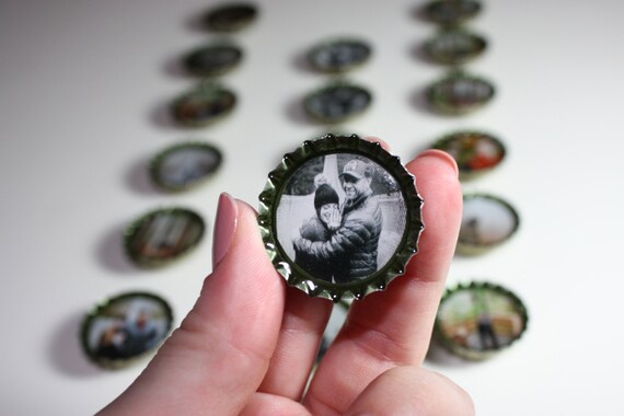 Custom Photo Beer Bottle Cap Magnets Unique Gift 5 Pack | Etsy