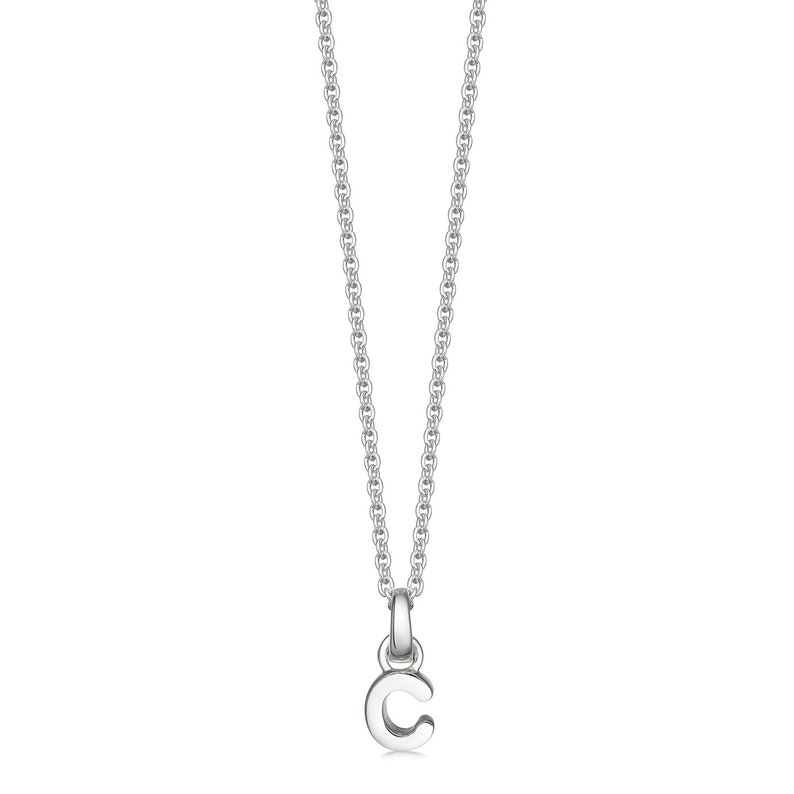 Letter C Alphabet Initial Silver Necklace - Etsy