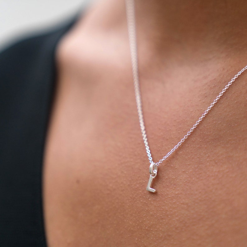 Letter L Alphabet Initial Silver Necklacel - Etsy
