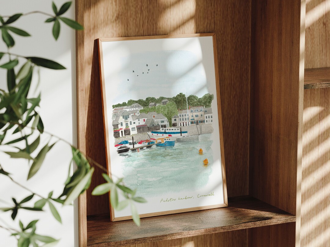 Padstow Harbour, Cornwall, River Camel, England UK Travel Art Print ...