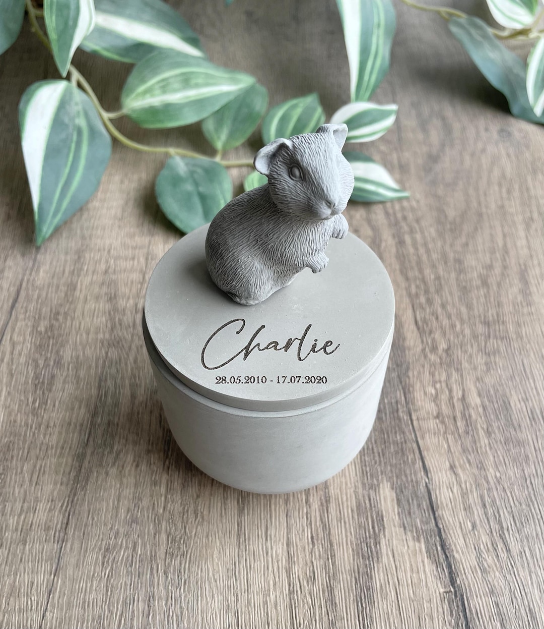 Personalised Hamster Urn: Handmade Concrete Pet Memorial - Etsy