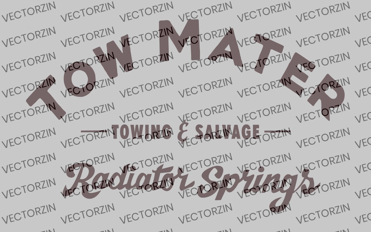 Coches Tow Mater Vector Digital Decals Clipart Eps Jpg Png Pdf - Etsy
