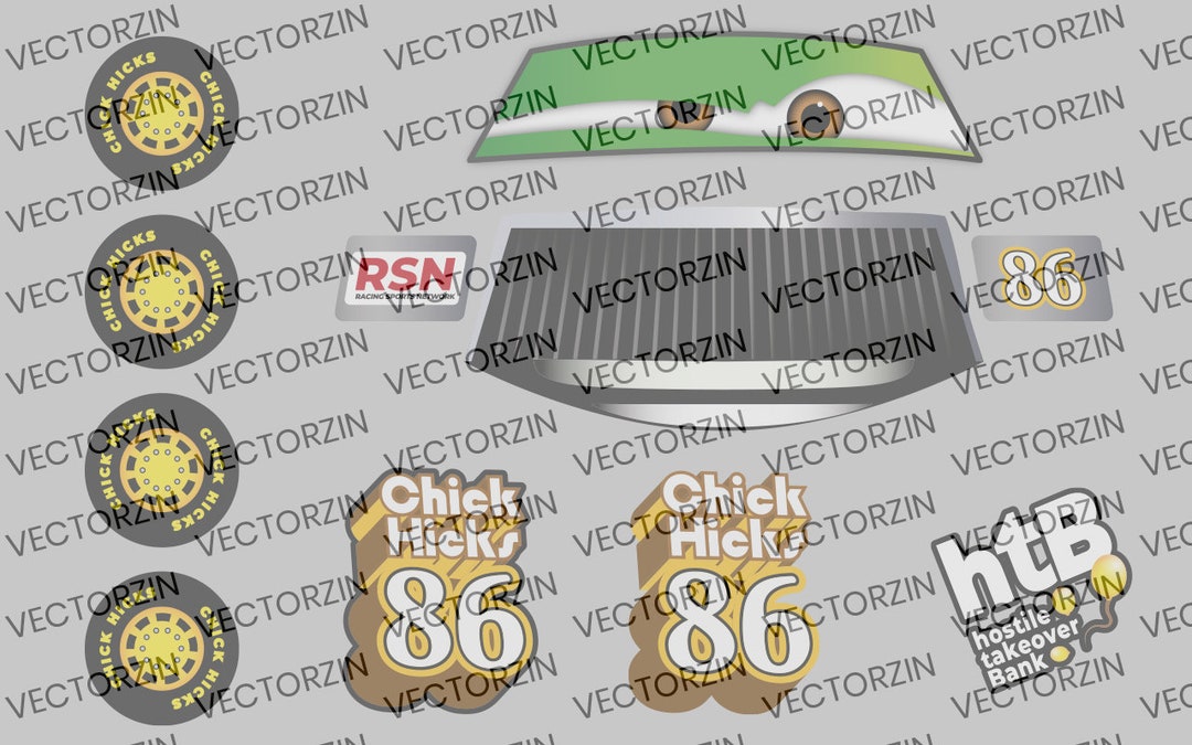 Coches Chick Hicks Vector Digital Decals Clipart Eps Jpg Png Pdf - Etsy