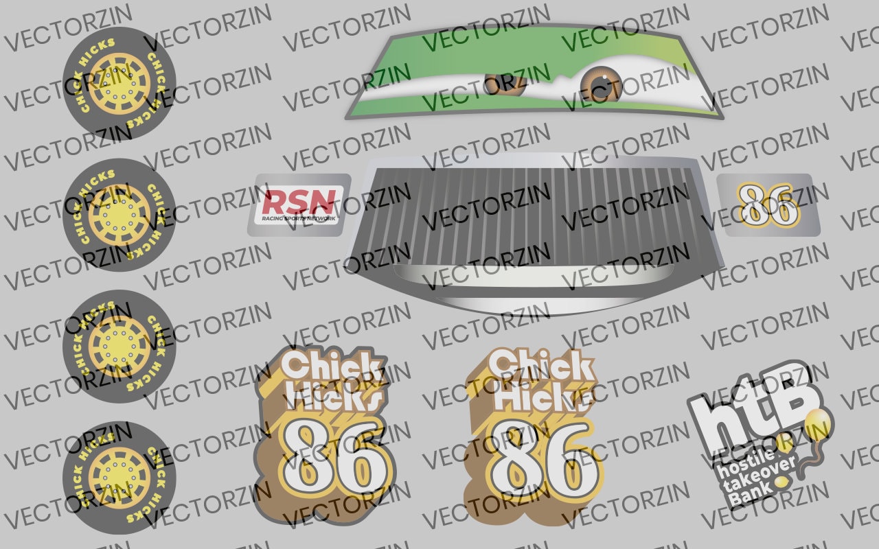 Coches Chick Hicks Vector Digital Decals Clipart Eps Jpg Png - Etsy