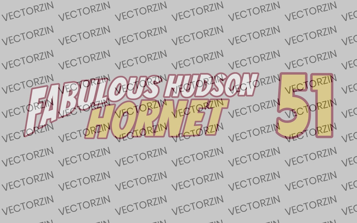 Coches Hudson Hornet Vector Digital Decals Clip - Etsy