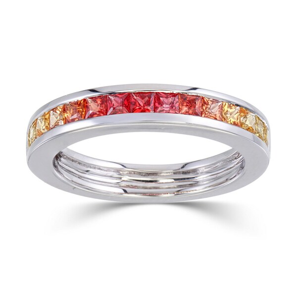 Rainbow Eternity Ring - Etsy