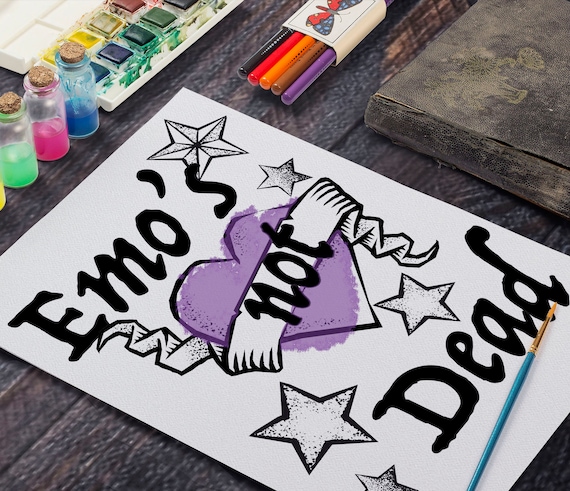Digital Emo Coloring Sheets - Etsy