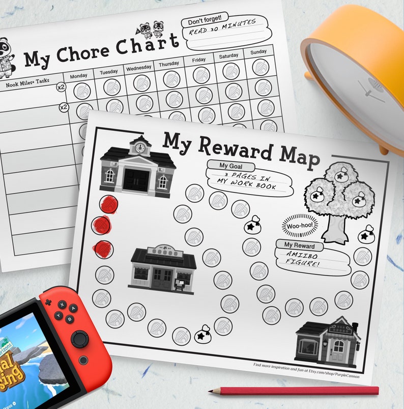 Animal Crossing Chore Chart & Reward Chart - Etsy