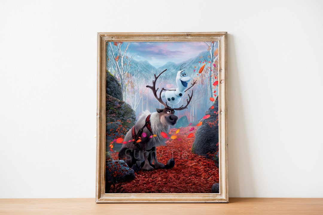 Sven and Olaf Picture, Autumn Print, Frozen 2, Printable Poster ...