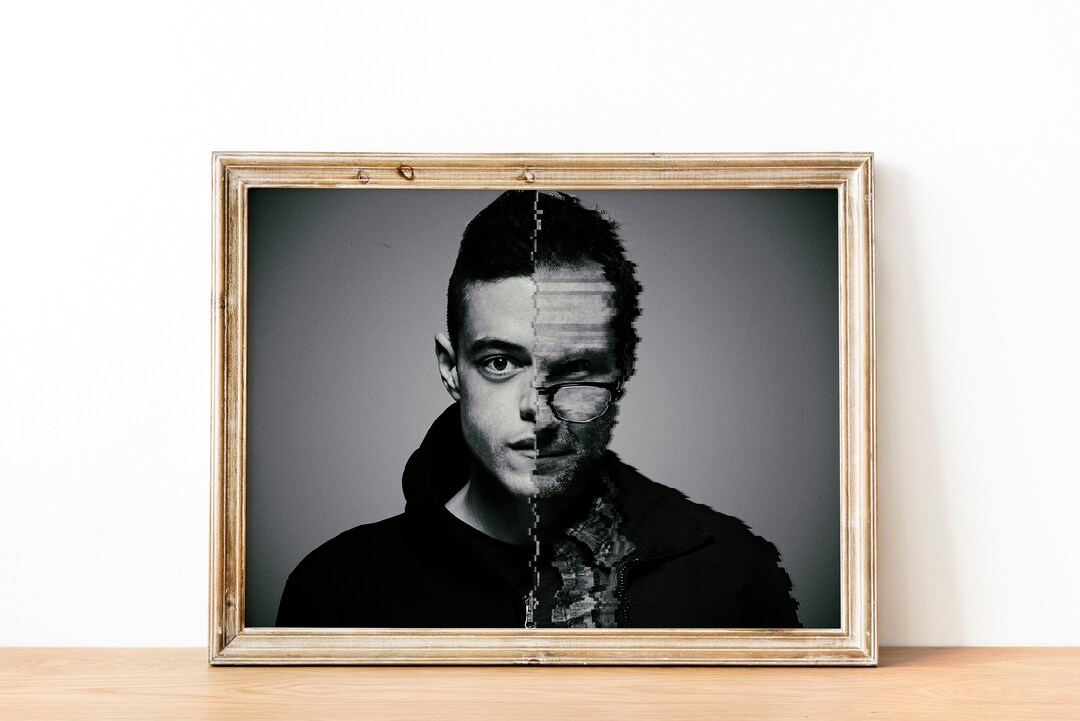 Mr. Robot Poster Elliot Alderson Black and White Poster - Etsy
