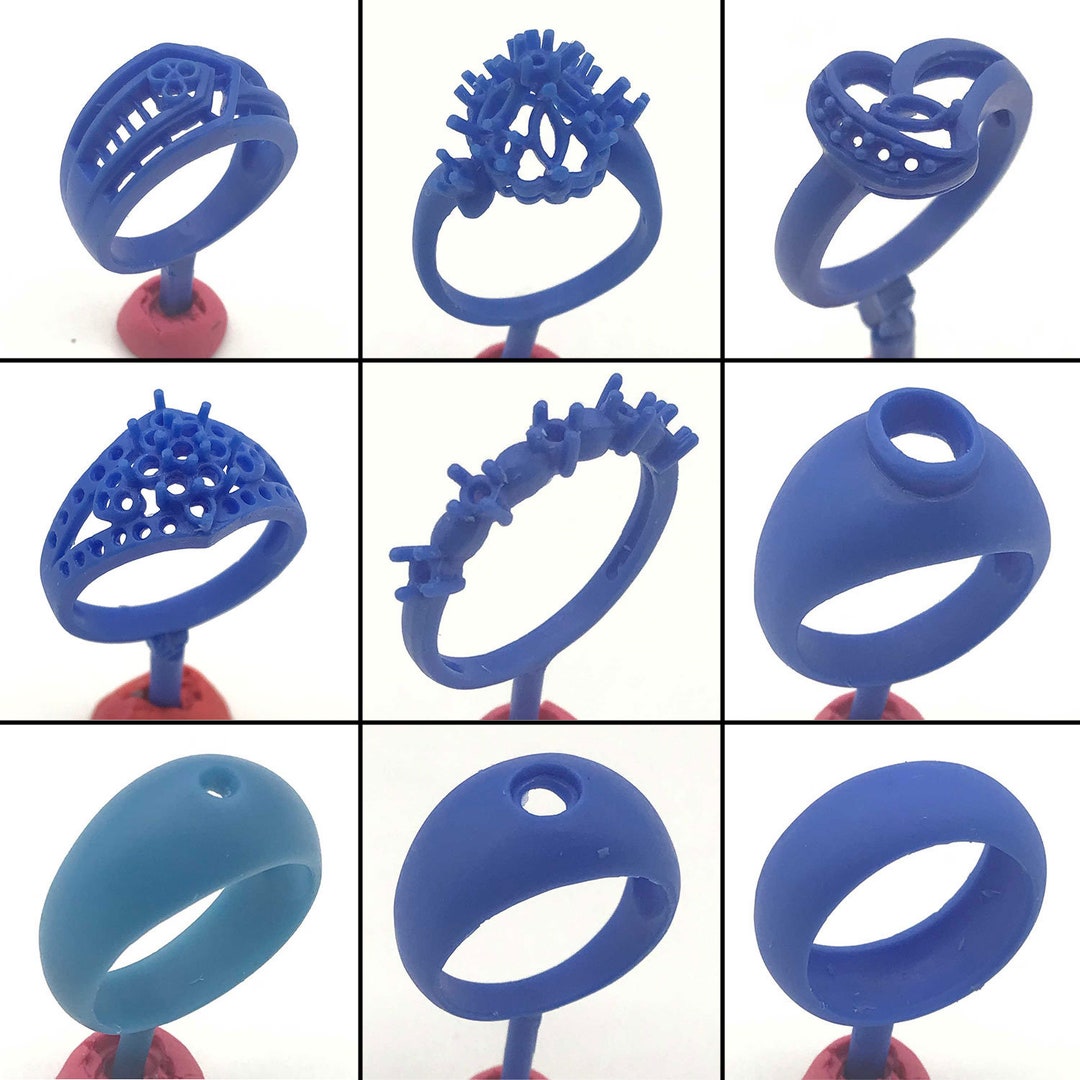 9PC Set Ring Wax Casting Ancient Dark Holes Wax Patterns Molds Lost Wax ...