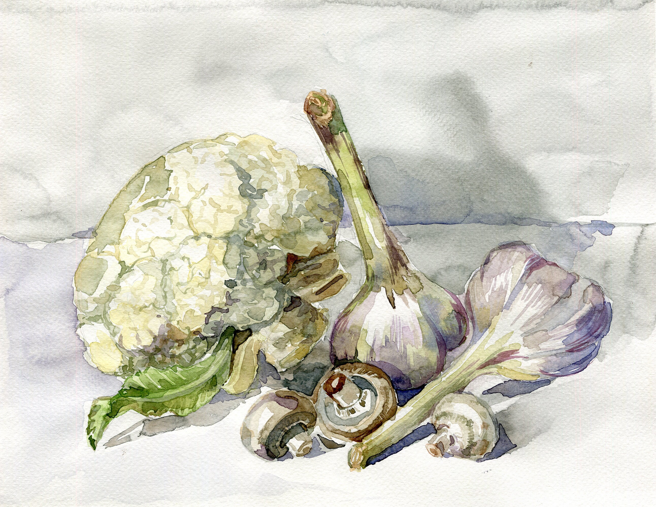 Cabbage Painting Original Art Kitchen Art Home Decor Artwork | Etsy