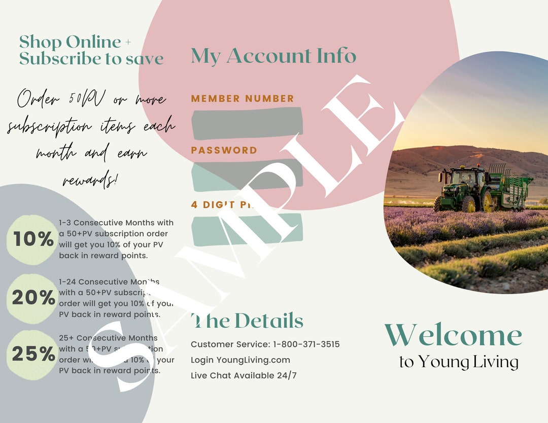 Young Living Printable Welcome Brochure 11x8.5in Trifold - Etsy