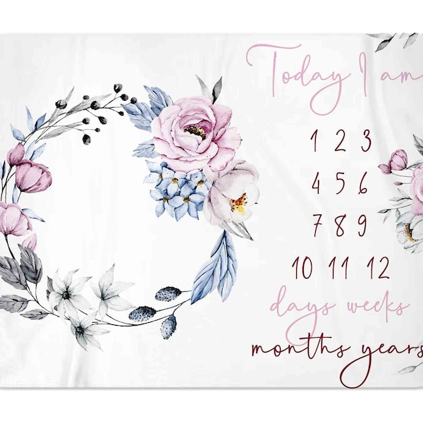 Baby Monthly Milestone Blanket - Etsy