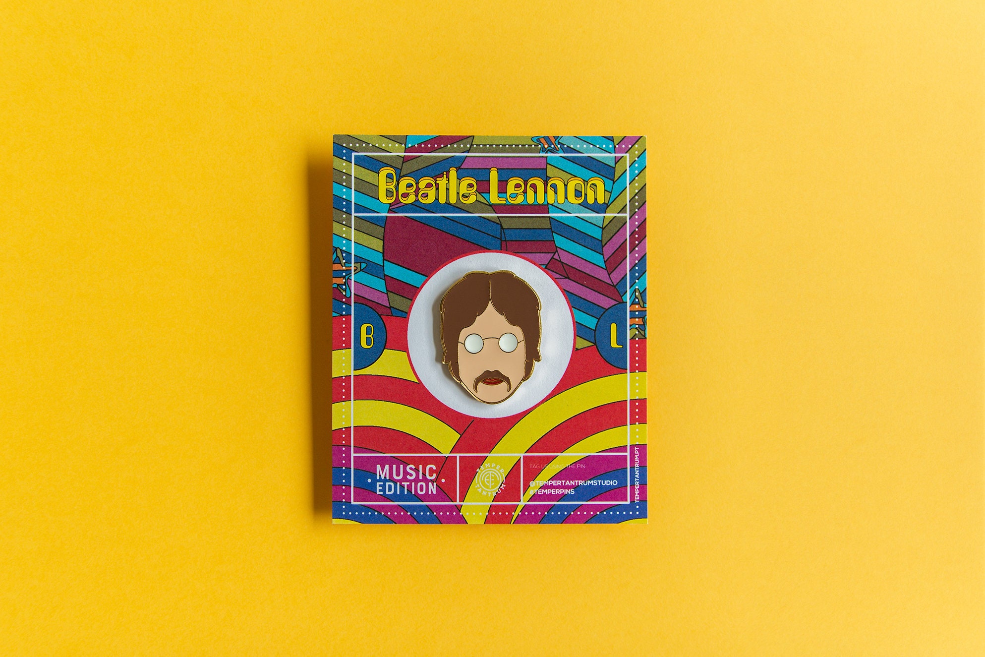 Beatle Lennon Enamel Pin - Etsy