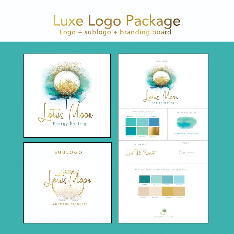 Lotus Moon Logo Health Spiritual Logo Lunar Healing Logo - Etsy