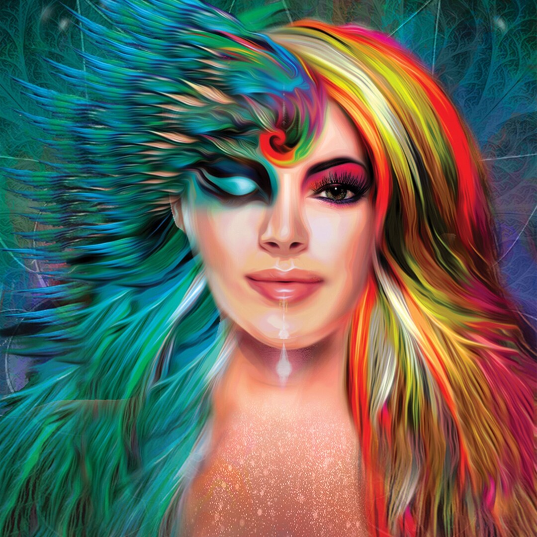 Shape Shifter, Wall Art Print, Bird Woman Illustration - Etsy