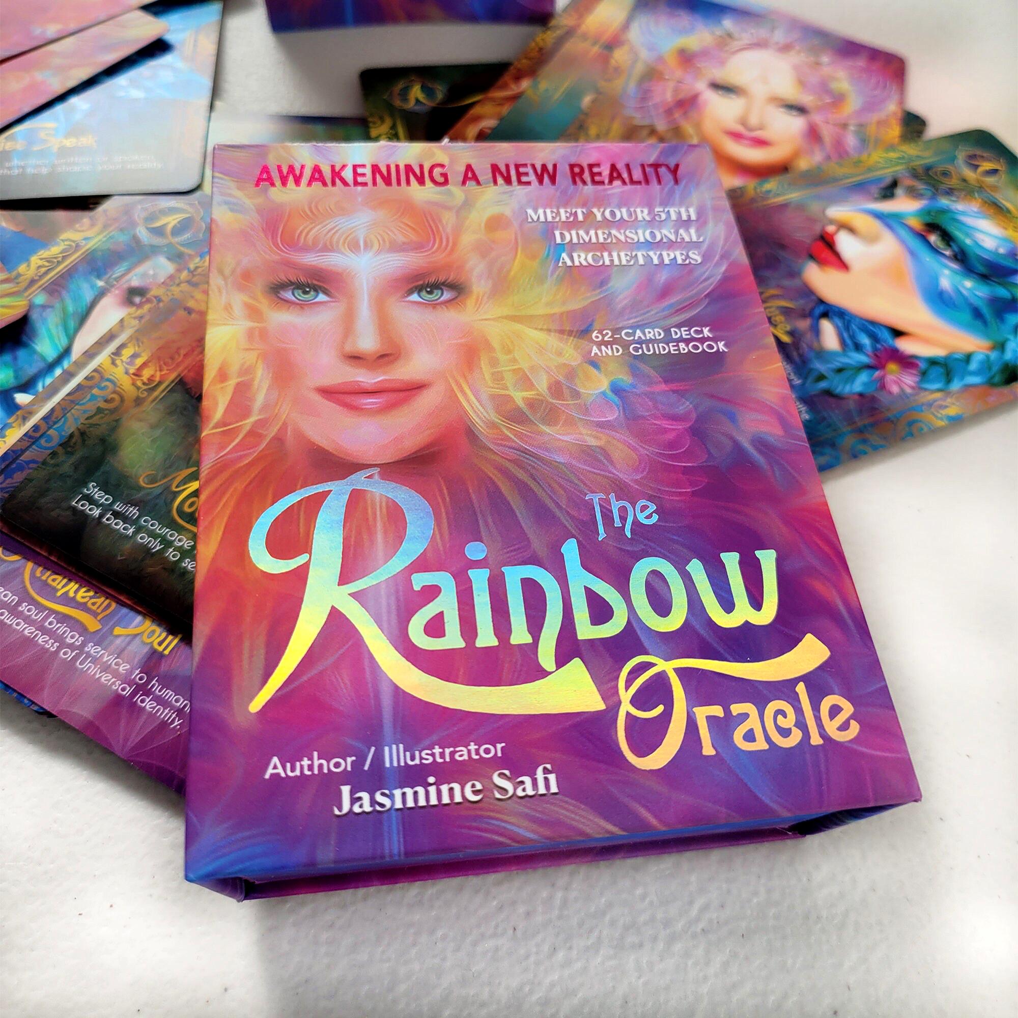 Rainbow Oracle Deck | High Vibrational Cards, 5D Ascension Tool, Gold ...