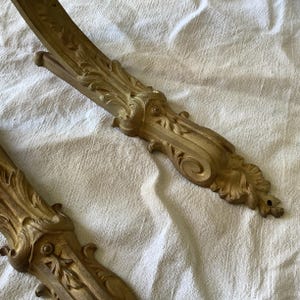 1900s Antique Chateau Sized One Pair/ Two Pieces French Ormolu Gilded ...