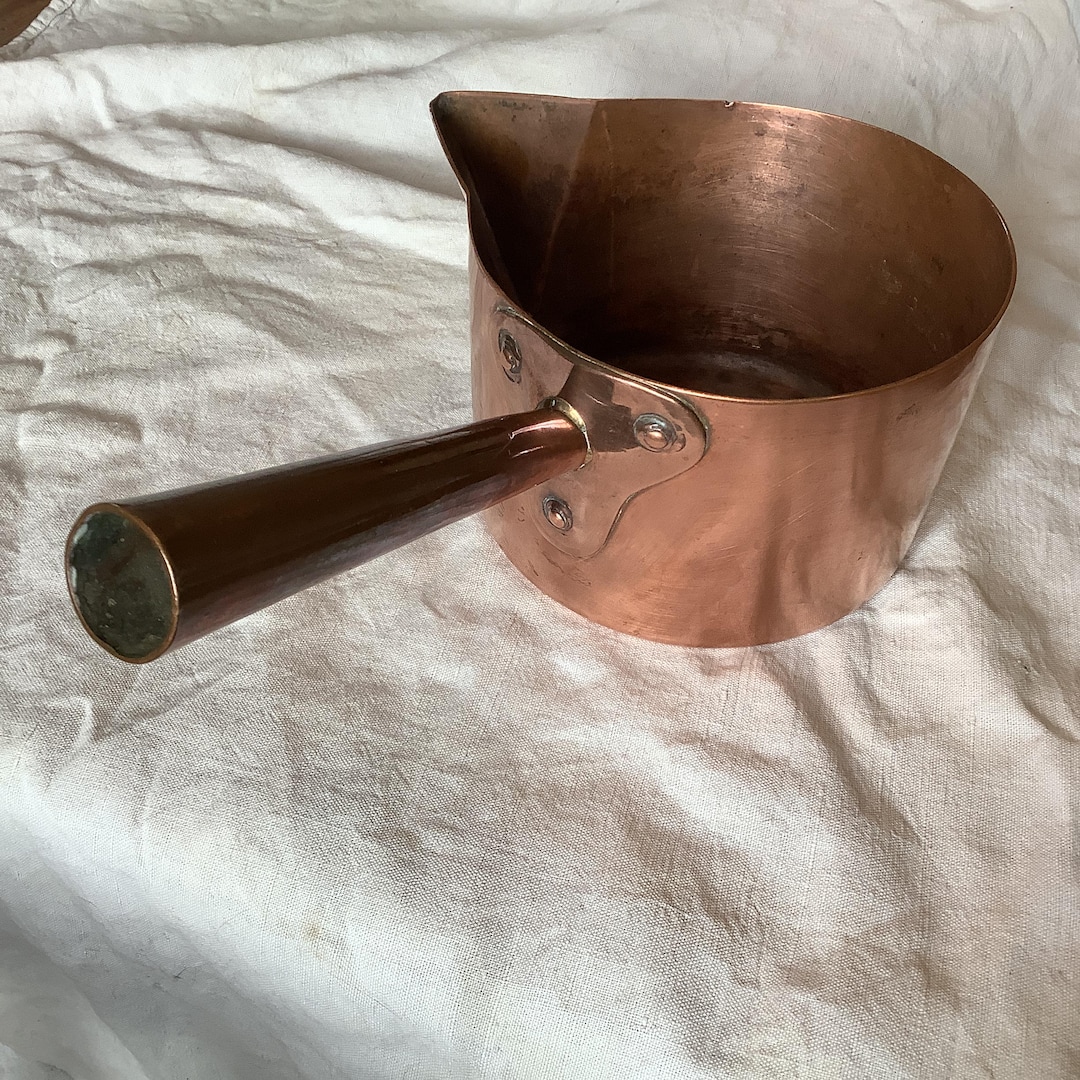 Antique Copper Sugar Pan / Pot Made in France 1900 700 Grams Unlined - Etsy