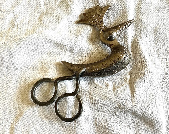 Decorative Hand Forged Bird Scissors, 1990, Made in Bukhara, Central ...
