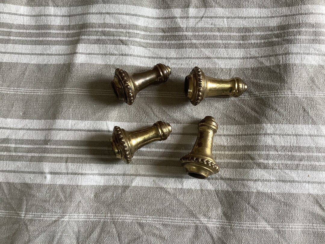 Four Matching Vintage 1940s Gilded Brass Curtain Cord Pulls Made in ...
