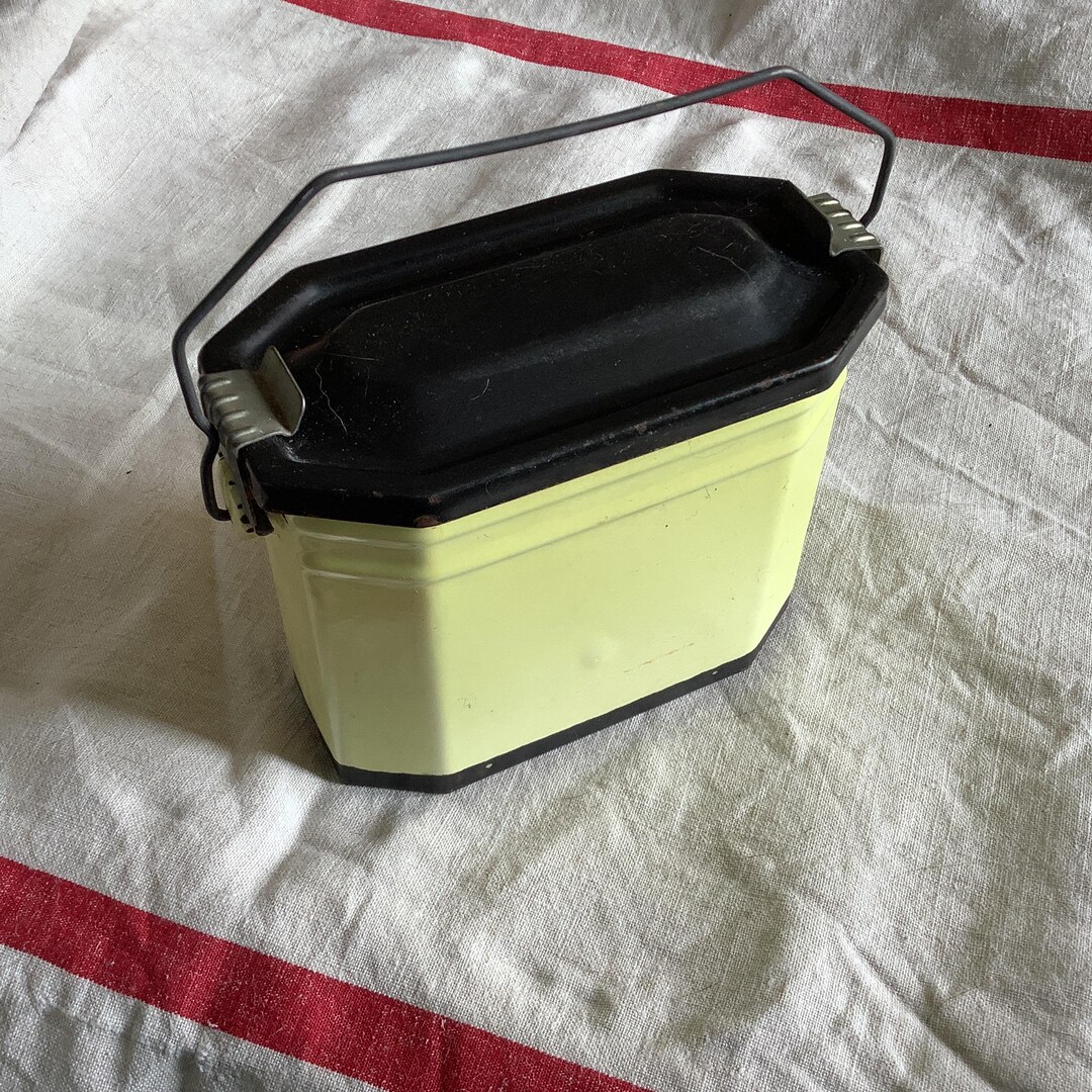 Vintage French Enamelware Lunch Box: 1950s Workman's Style - Etsy