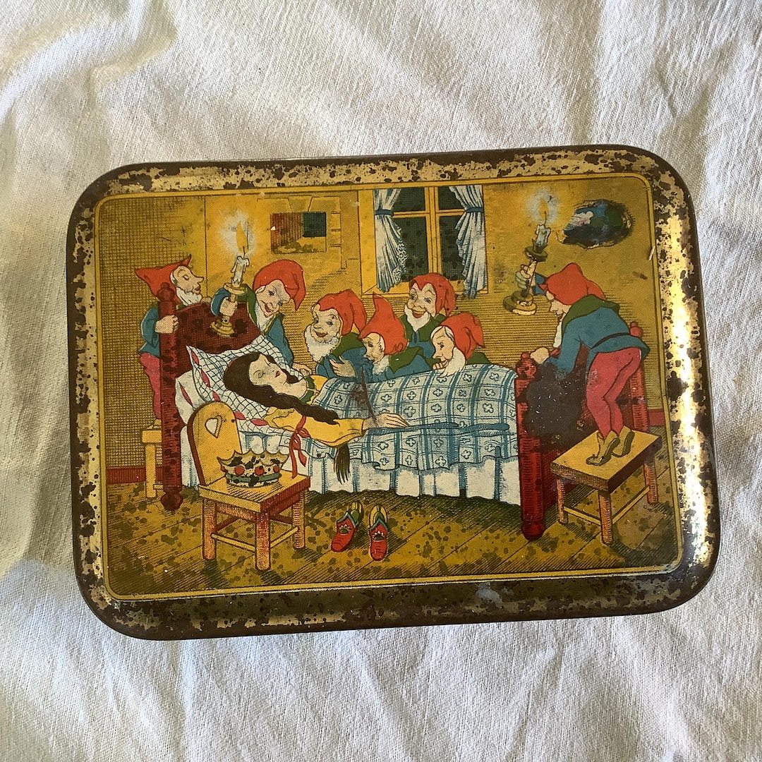 Vintage 1920s Tin Box ‘made in France’ Snow White and the Seven Dwarves ...
