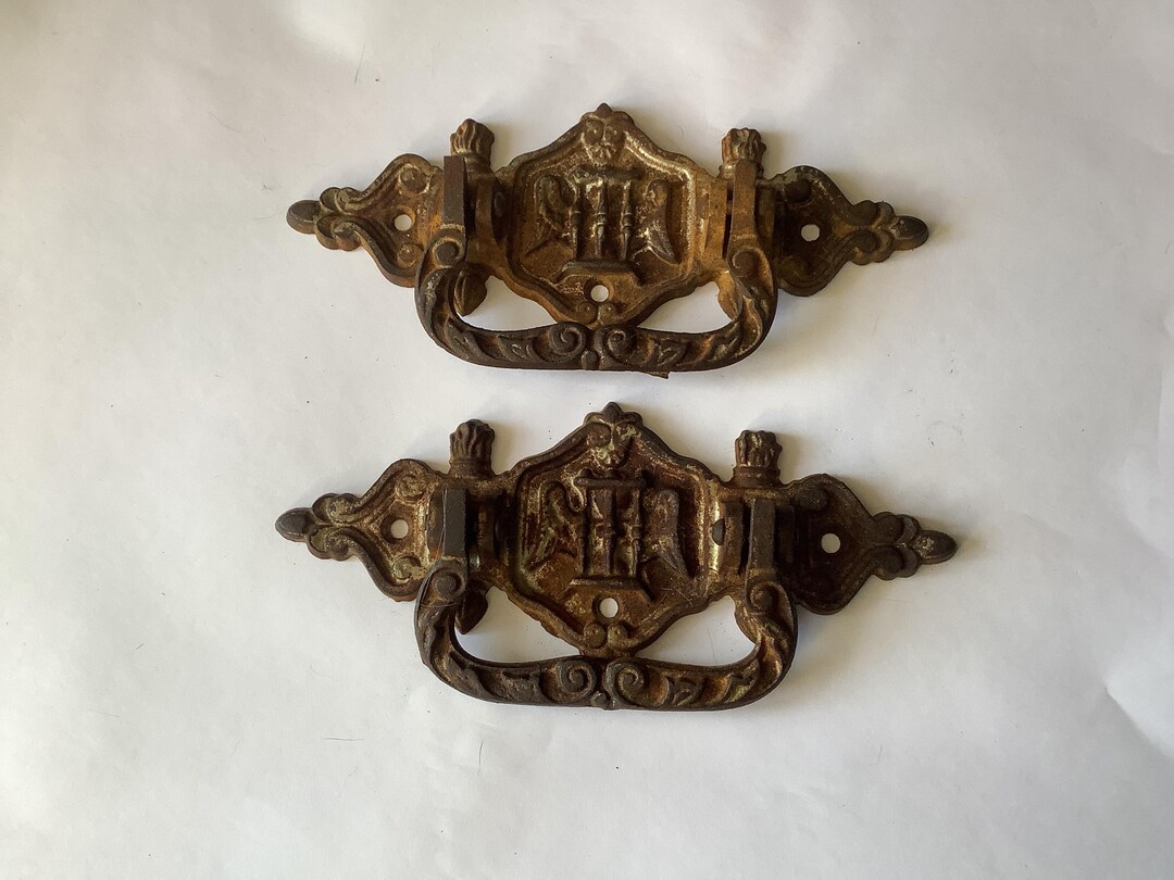 Vintage Gothic Coffin Handles: Cast Metal Steampunk Pair, France - Etsy