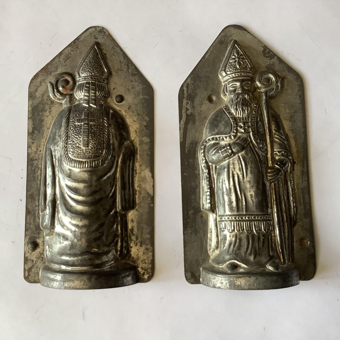 Antique 1920s Chocolate Candy Father Christmas / Priest Mold / Mould ...