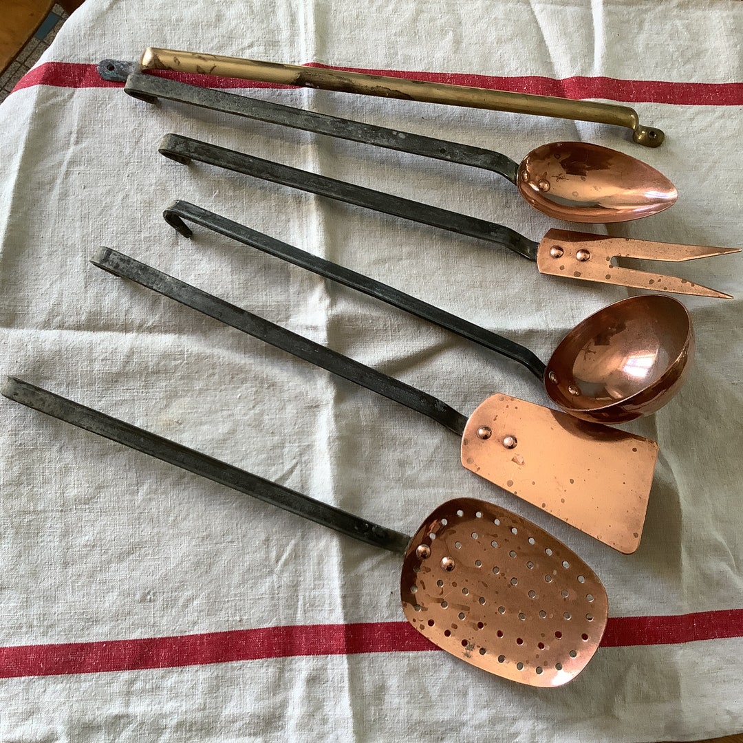 Vintage 1940s Copper Cooking Utensils and Bar Made in France - Etsy