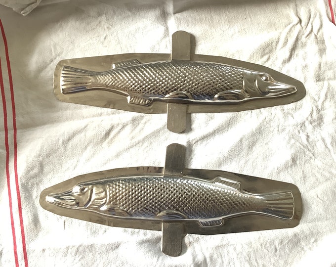 Antique 1950s Large Chocolate Fish Pike Mould / Mold Metal Cast, Made ...
