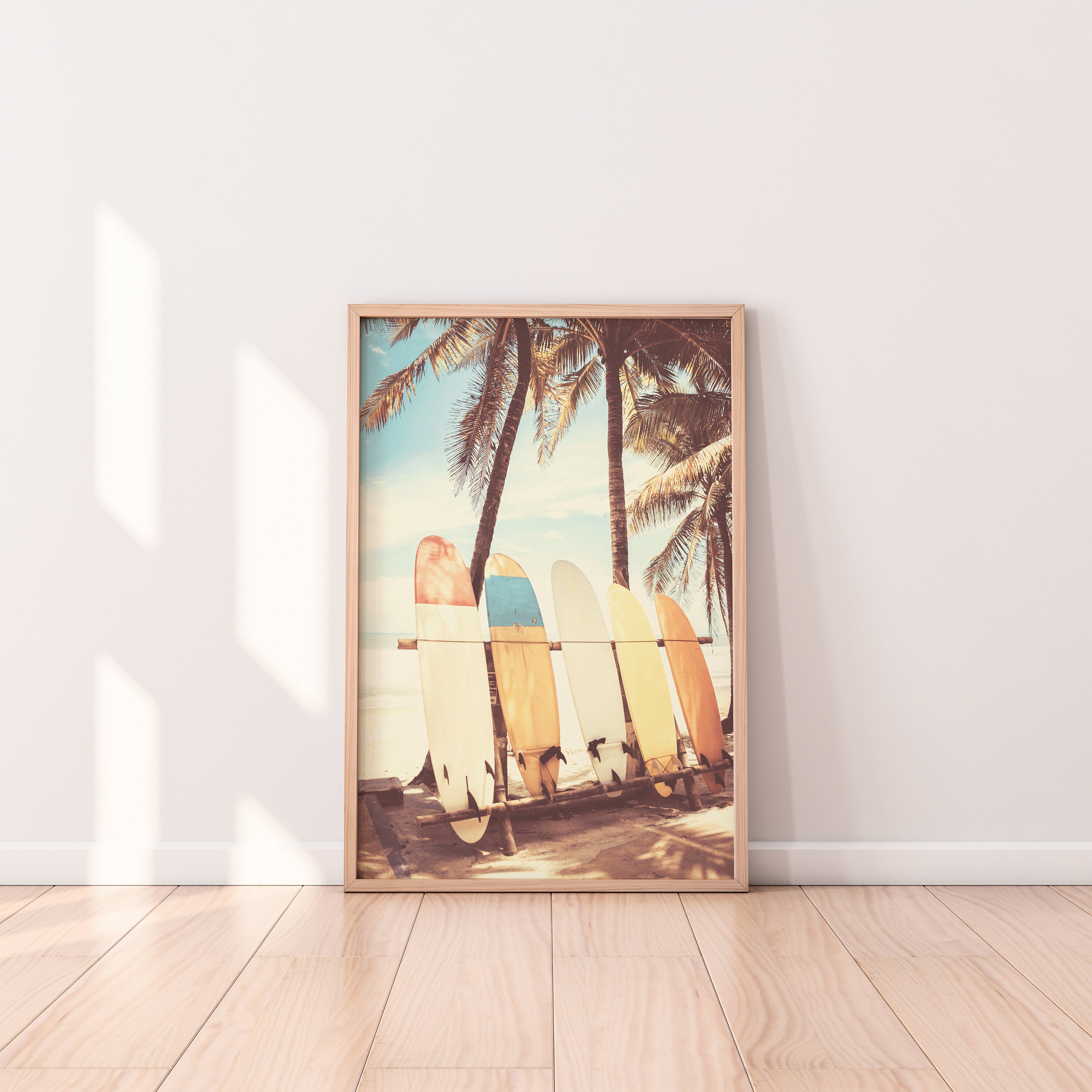 Beach Surf Boards Poster Beach Print Large Printable Wall - Etsy