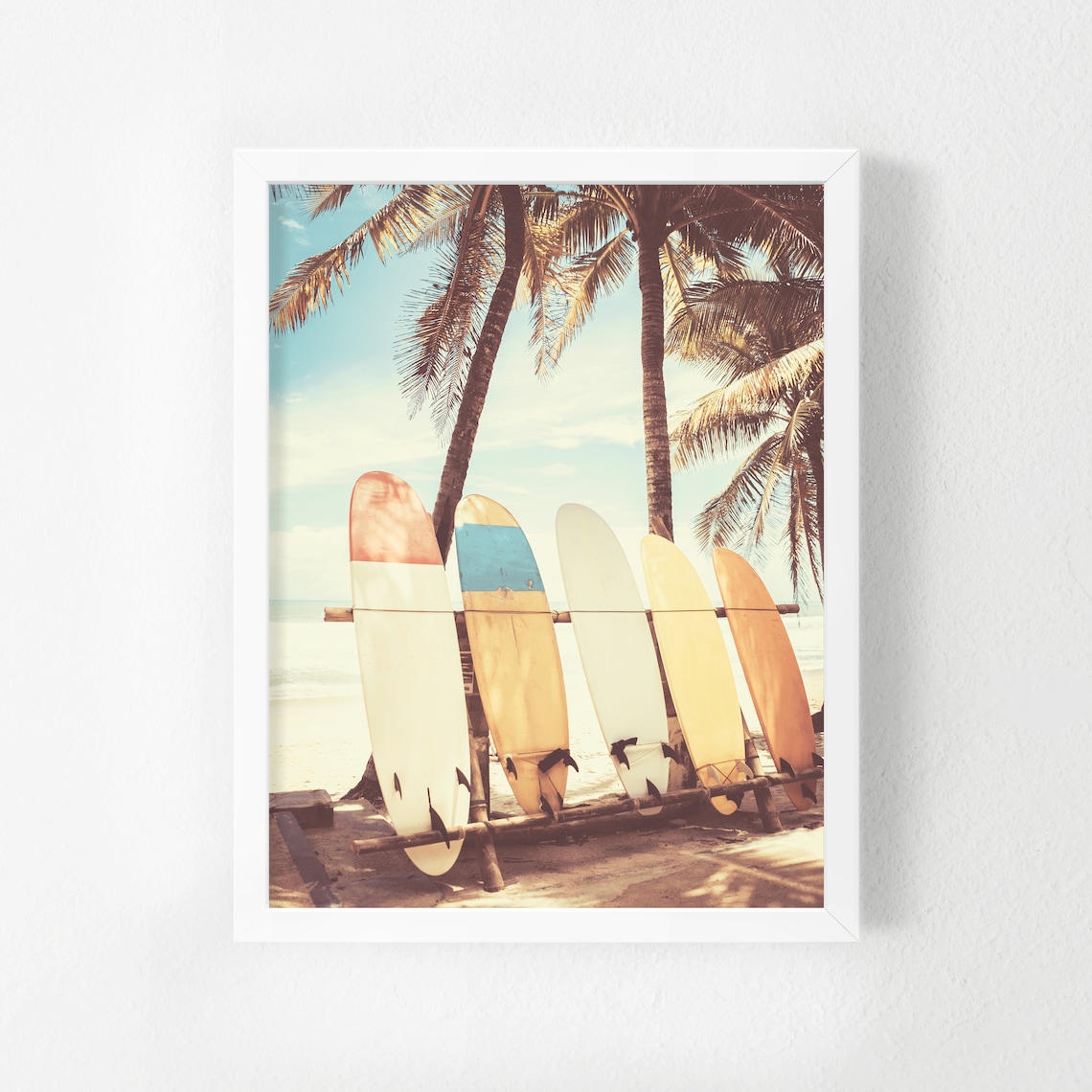 Beach Surf Boards Poster Beach Print Large Printable Wall - Etsy