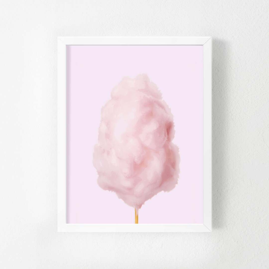 Cotton Candy Print PRINTABLE Art Pink Print Kids Art - Etsy