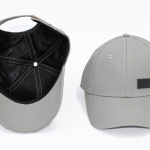 Satin Lined Grey Baseball Cap (half Also Available) for Curly Hair - Etsy