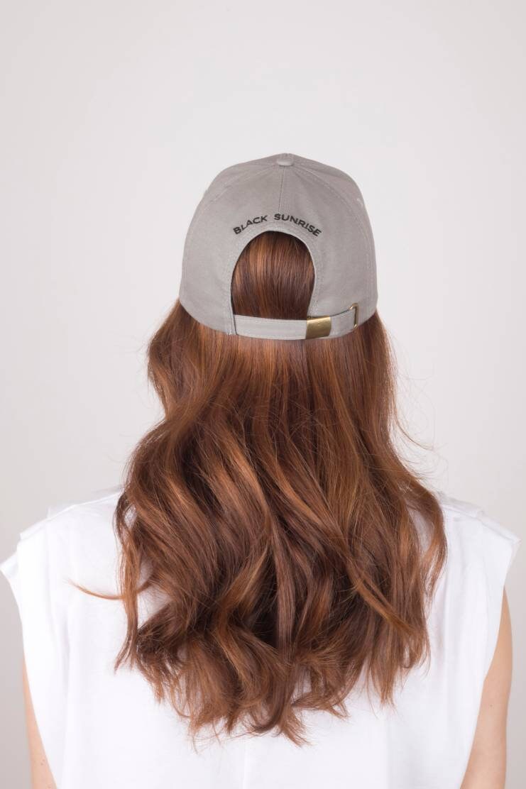 Satin Lined Grey Baseball Cap (half Also Available) for Curly Hair - Etsy