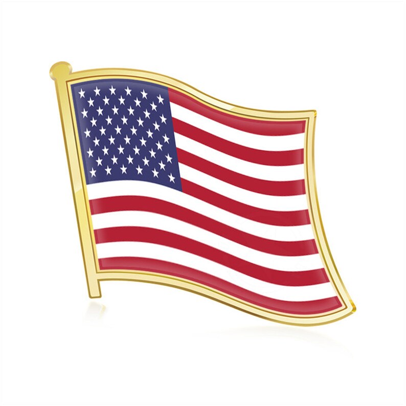 100 Custom American Flag Lapel Pins Bulk Wholesale Usa Country Etsy